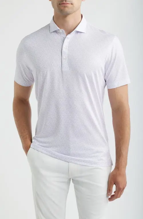 Johnnie-o Pip Floral Performance Jersey Polo - Viola