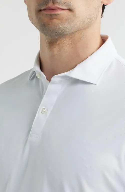 Johnnie-o Solid Mesh Performance Jersey Polo - White