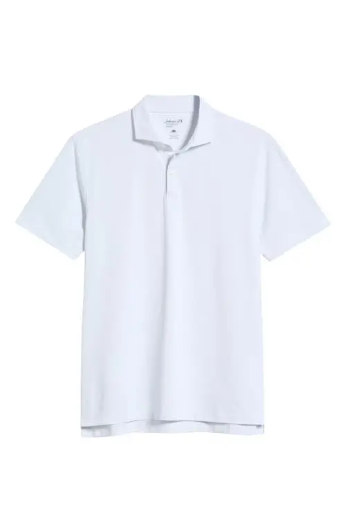 Johnnie-o Solid Mesh Performance Jersey Polo - White