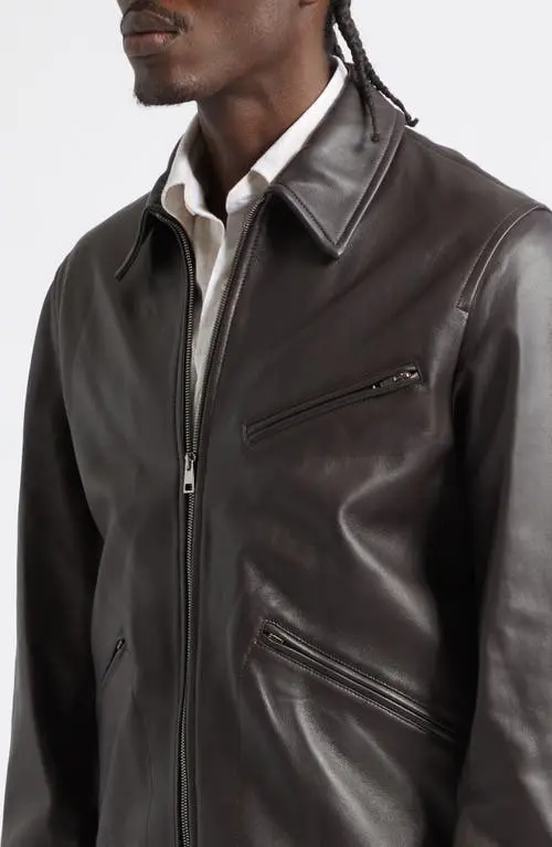 J. MUESER Leather Racer Jacket