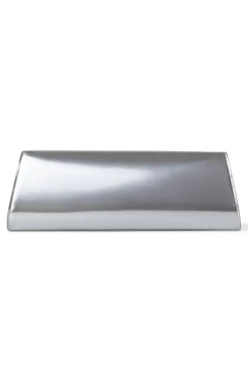 Akris Anouk Metallic Leather East/west Clutch - Silver Metallic
