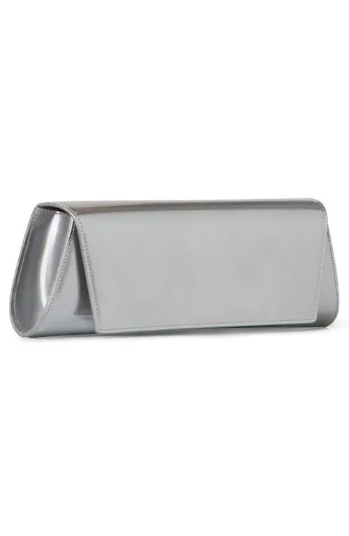 Akris Anouk Metallic Leather East/west Clutch - Silver Metallic