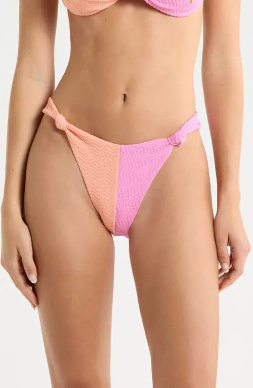 Rip Curl Topanga Textured High Cut Bikini Bottoms - Multi