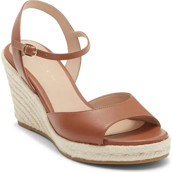 STUART WEITZMAN Tia Wedge Sandal - Saddle