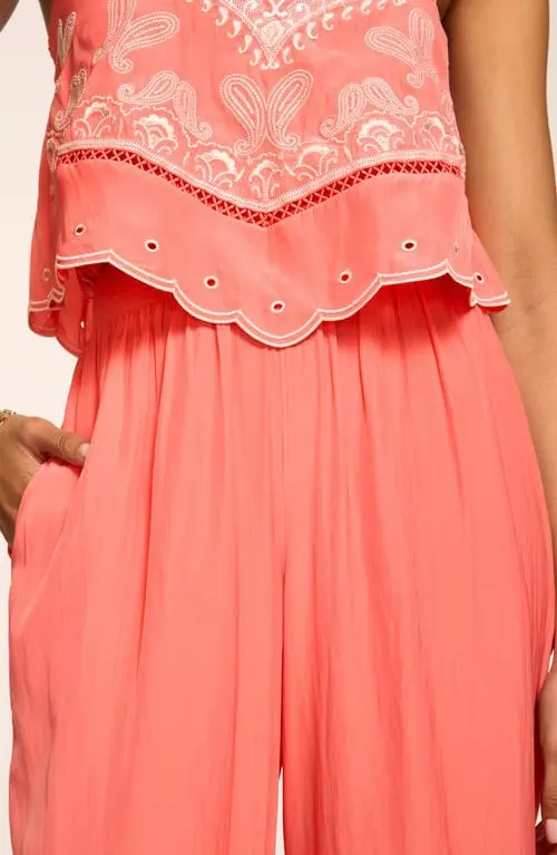 Ramy Brook Aspen Embroidered Bodice Jumpsuit