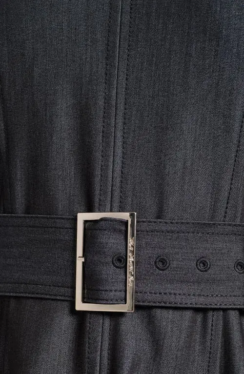 Karl Lagerfeld Sleeveless Belted Midi Dress