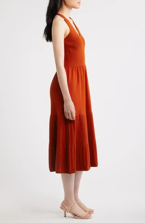 Elie Tahari Hazel Sleeveless Sweater Midi Dress