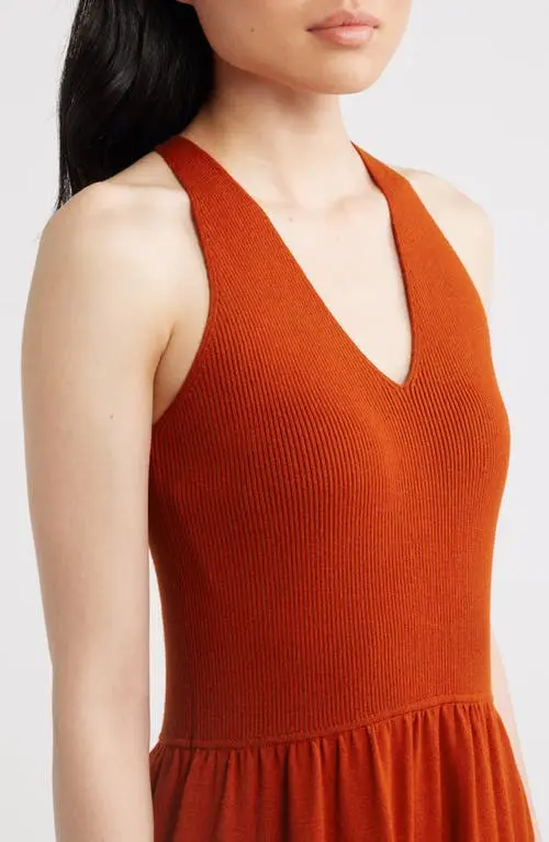 Elie Tahari Hazel Sleeveless Sweater Midi Dress