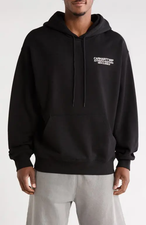 Carhartt Work In Progress Oversized Cotton Hoodie - Black