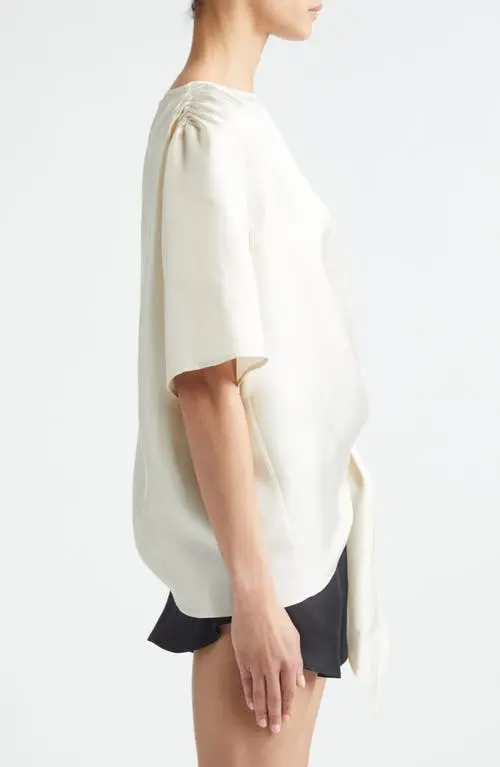 Loulou De Saison Silk Knot Hem Top
