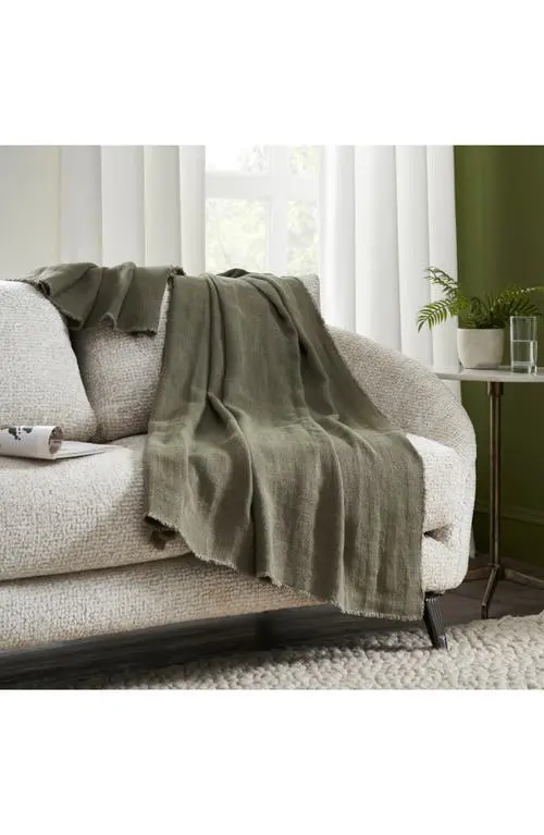 RENWIL Vernier Linen Throw Blanket