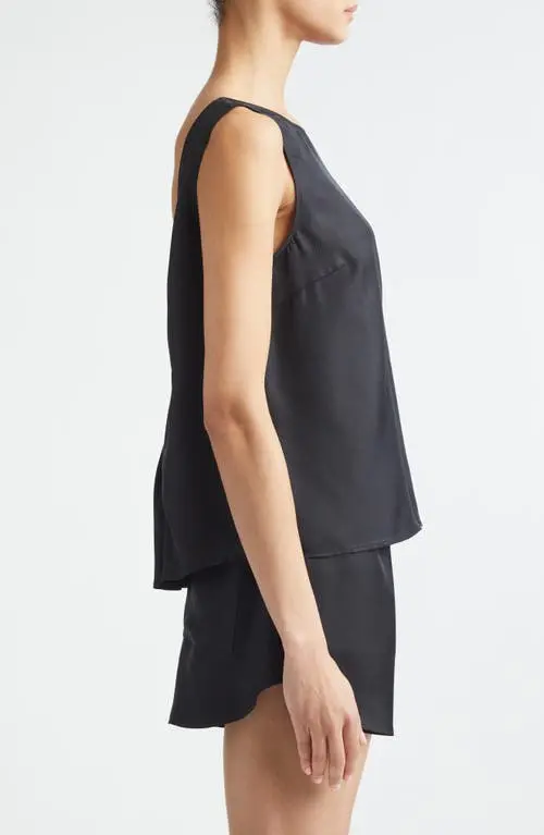 Loulou De Saison Gema Draped Silk Twill Top
