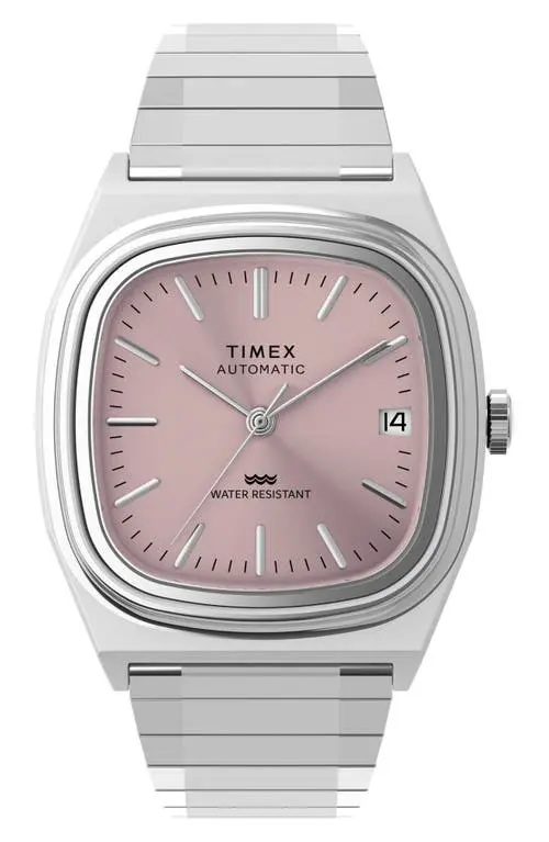Timex® Timex Automatic 1983 E Line 34 Bracelet Watch - Silver-tone