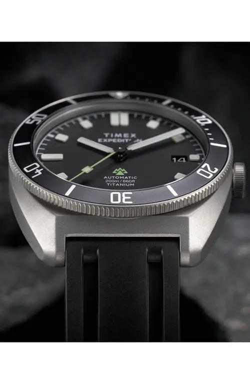 Timex® Expedition Pioneer Automatic Rubber Strap Watch