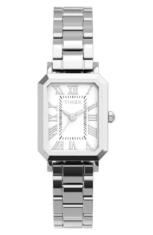 Timex® Vivienne Rectangular Bracelet Watch - Silver-tone