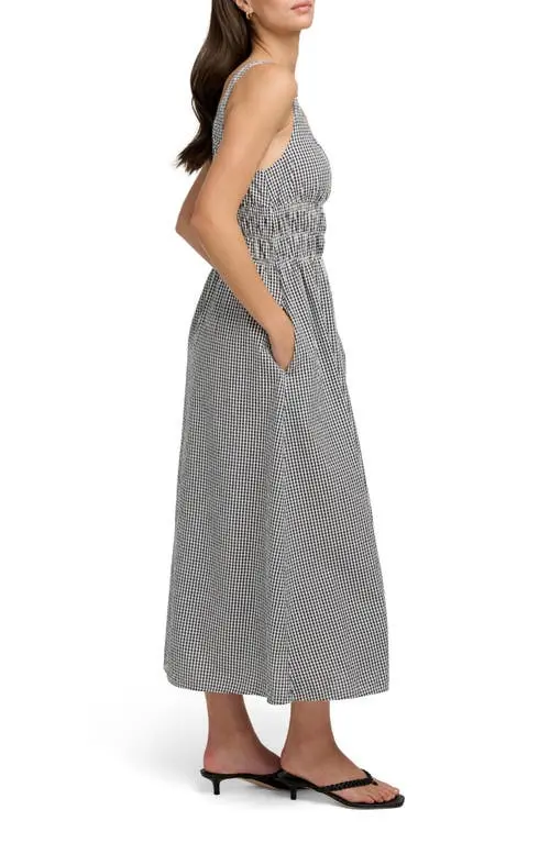 FAVORITE DAUGHTER Sleeveless Gingham Check Maxi Dress