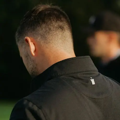 CASTLE GOLF Performance Quarter Zip Pullover - Black
