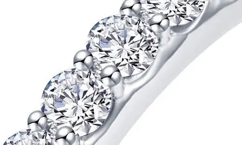 Lafonn Divine Engagement Band Ring With 0.45ct. Lab-grown Diamonds In Sterling Bonded With Platinum - Silver