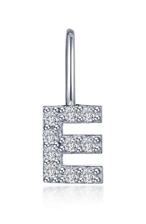 Lafonn Letter Charm Pendant - Silver E
