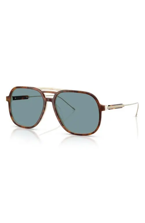 Brunello Cucinelli 57mm Pillow Sunglasses - Havana/night