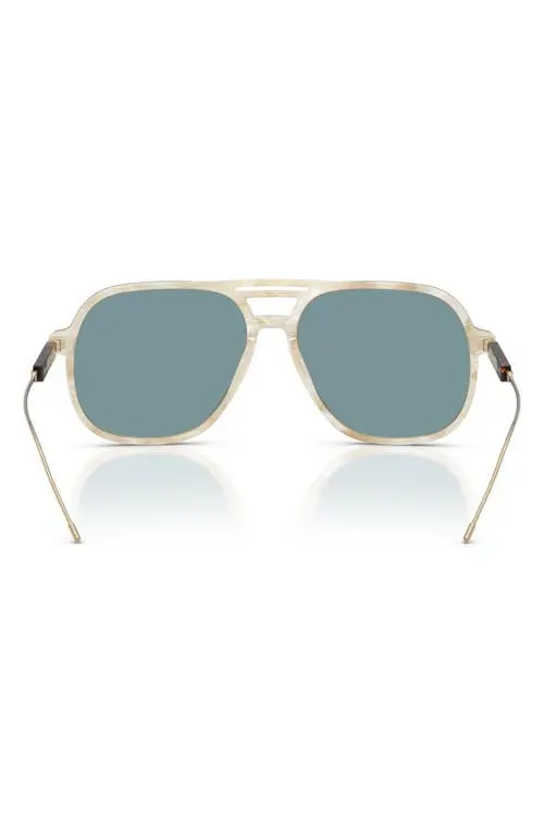 Brunello Cucinelli 57mm Pillow Sunglasses - Havana/night