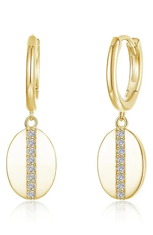 Lafonn Cowrie Shell Drop Earrings With Simulated Diamonds - Gold