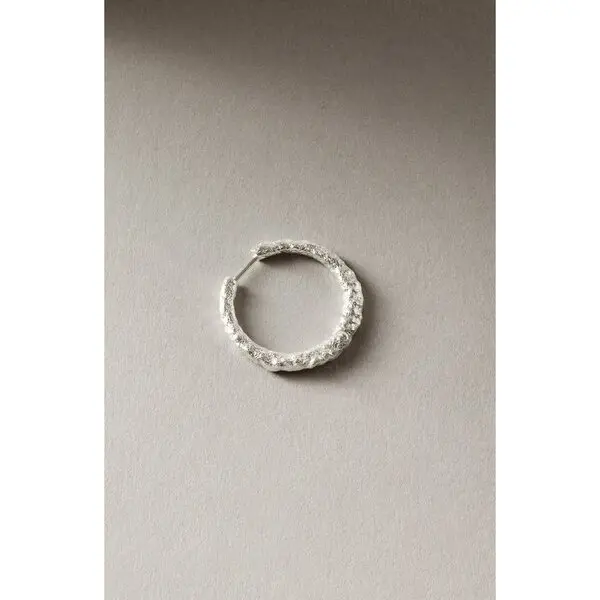 NOOTKA Large Raw Texture Hoop Earrings