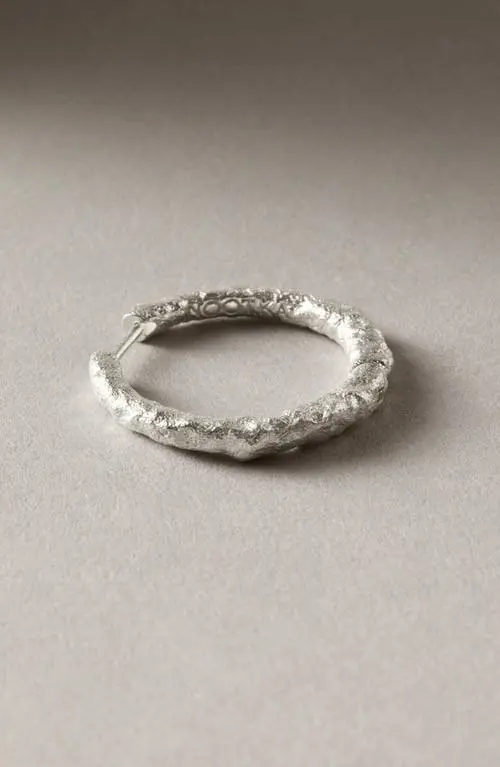 NOOTKA Large Raw Texture Hoop Earrings