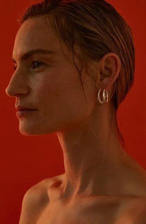 NOOTKA Large Raw Texture Hoop Earrings