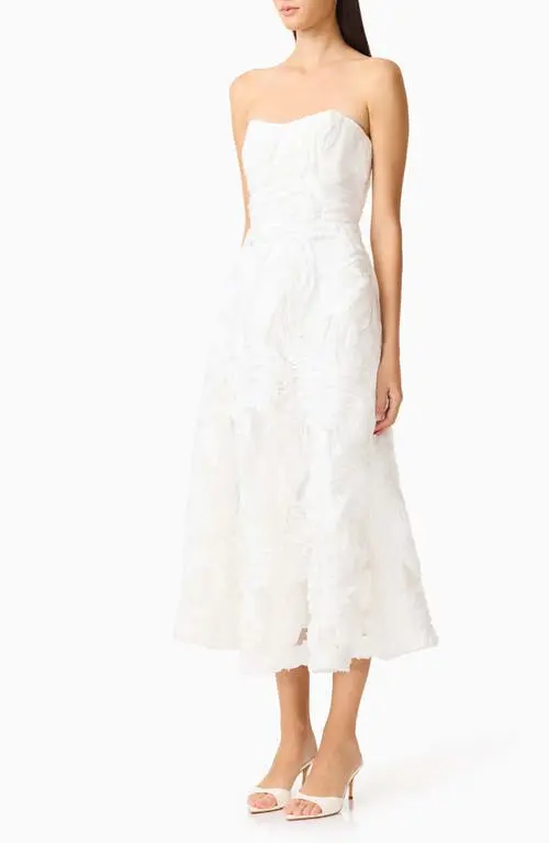 ELLIATT Asha Strapless 3-d Lace Cocktail Dress