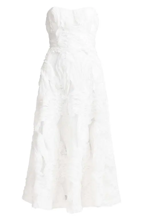 ELLIATT Asha Strapless 3-d Lace Cocktail Dress