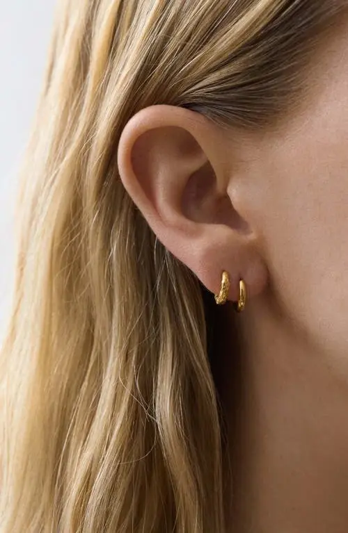 NOOTKA Mini Hoop Earrings In 24k Vermeil And Recycled Sterling Silver