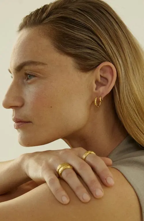 NOOTKA Mini Hoop Earrings In 24k Vermeil And Recycled Sterling Silver