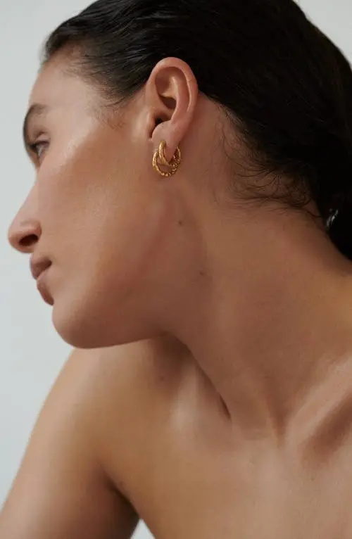 NOOTKA Mid Hoop Earrings In Vermeil