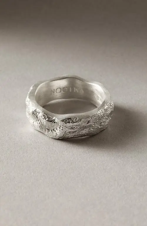 NOOTKA Chunky Textured Ring In Recycled Sterling