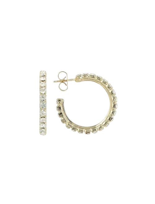 LOTT.GIOIELLI Creole Hoop Earrings With Fine Stones