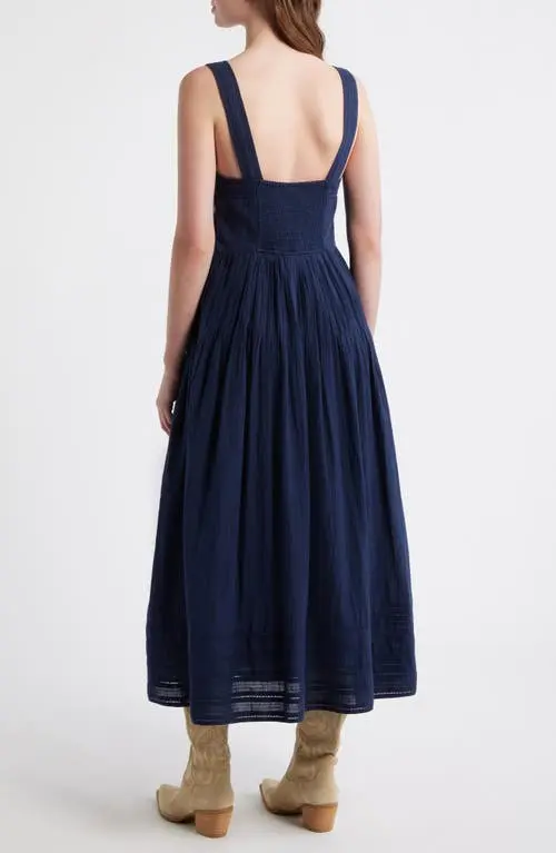 The Great. Daybreak Embroidered Cotton Midi Dress