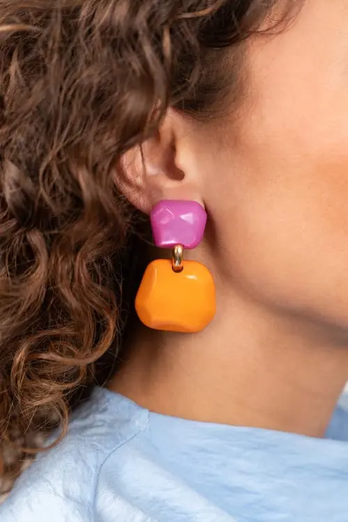 LOTT.GIOIELLI Resin Double Statement Earrings