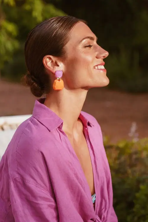 LOTT.GIOIELLI Resin Double Statement Earrings