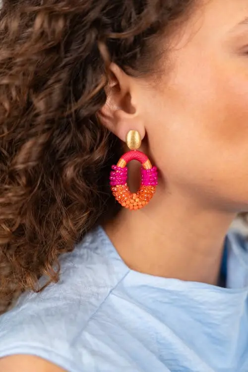 LOTT.GIOIELLI Glassberry Combi Oval Statement Earrings