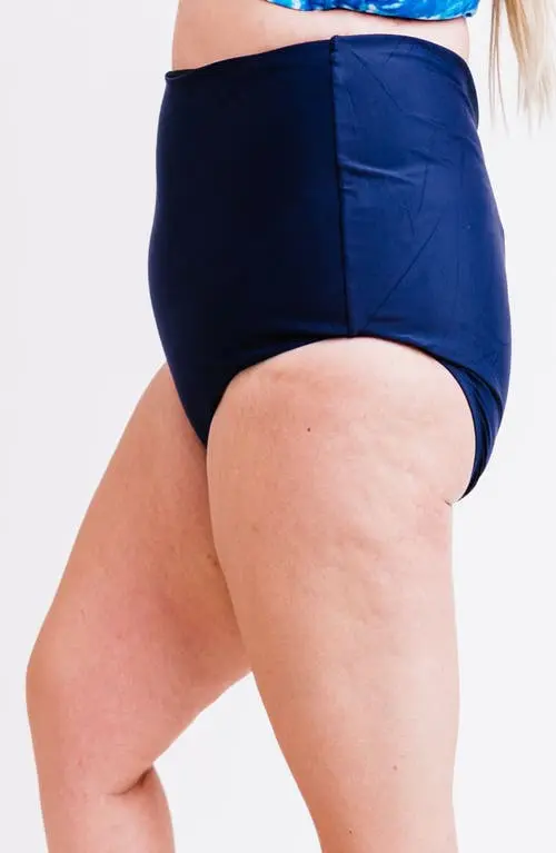 CALYPSA High-waisted Bikini Bottom - Navy