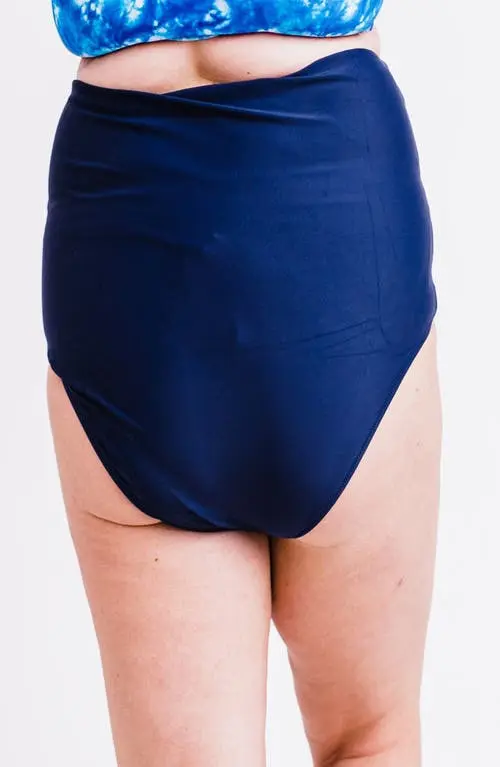 CALYPSA High-waisted Bikini Bottom - Navy