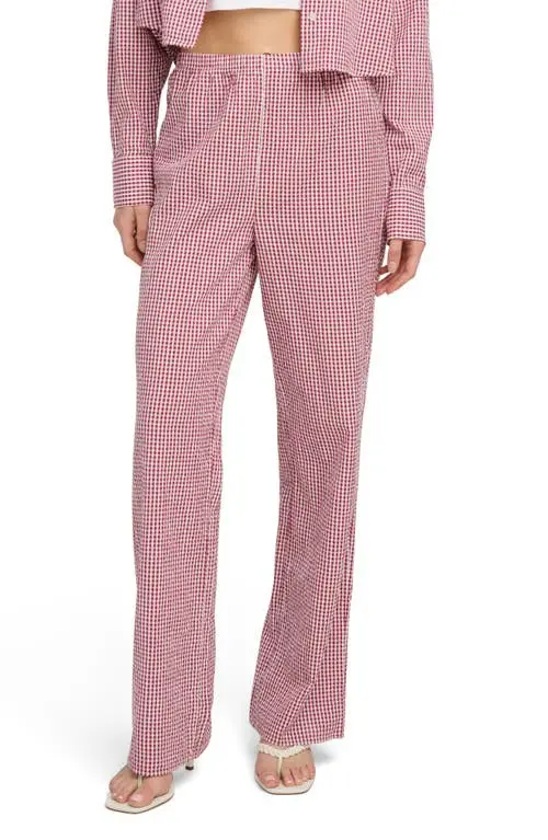 FAVORITE DAUGHTER The Everything Straight Leg Pants - Raspberry/white