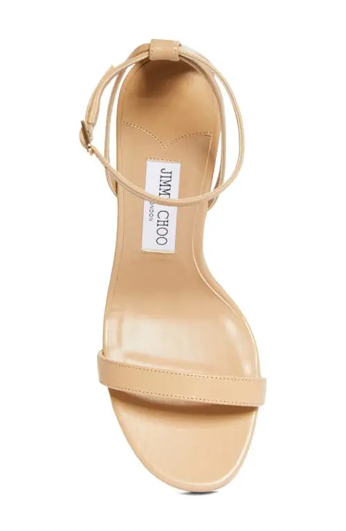 JIMMY CHOO Moza Ankle Strap Platform Sandal - Chai