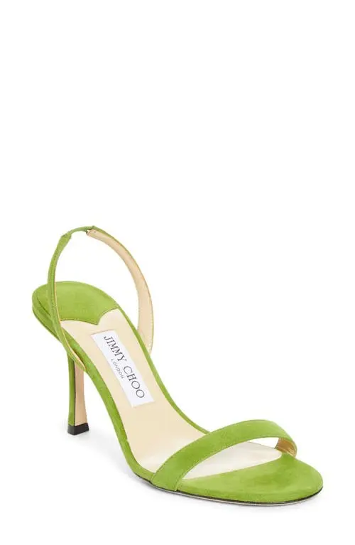 JIMMY CHOO Jenn Slingback Stiletto Sandals - Clover