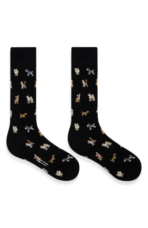 Paul Smith Kyoto Dog Intarsia Dress Socks