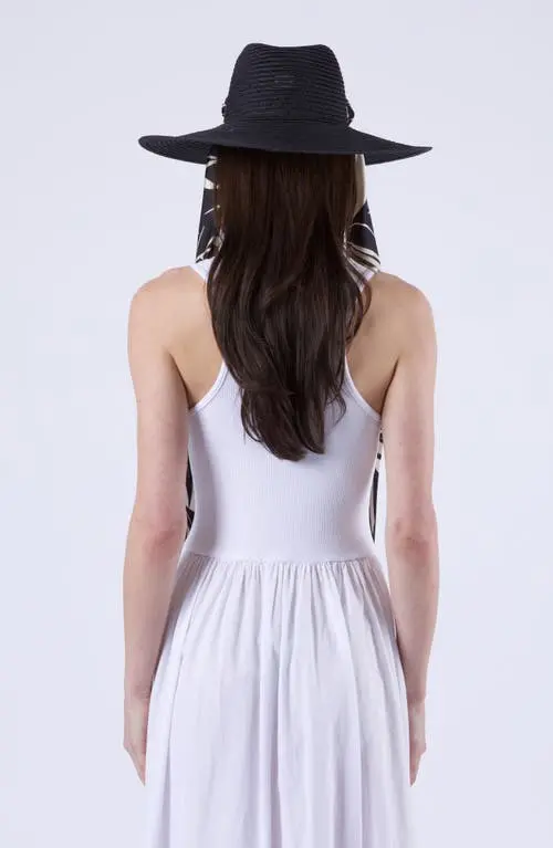 Eugenia Kim Cassidy Packable Straw Fedora With Scarf
