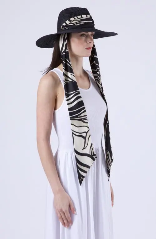 Eugenia Kim Cassidy Packable Straw Fedora With Scarf
