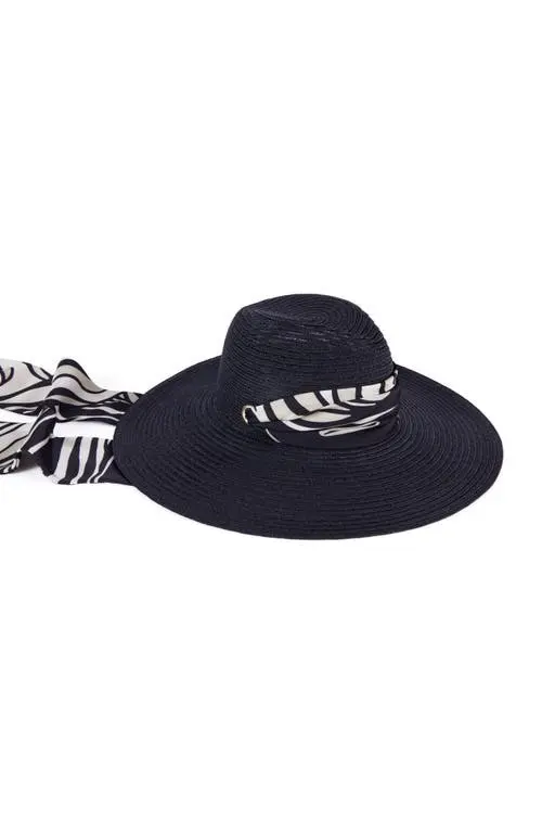 Eugenia Kim Cassidy Packable Straw Fedora With Scarf