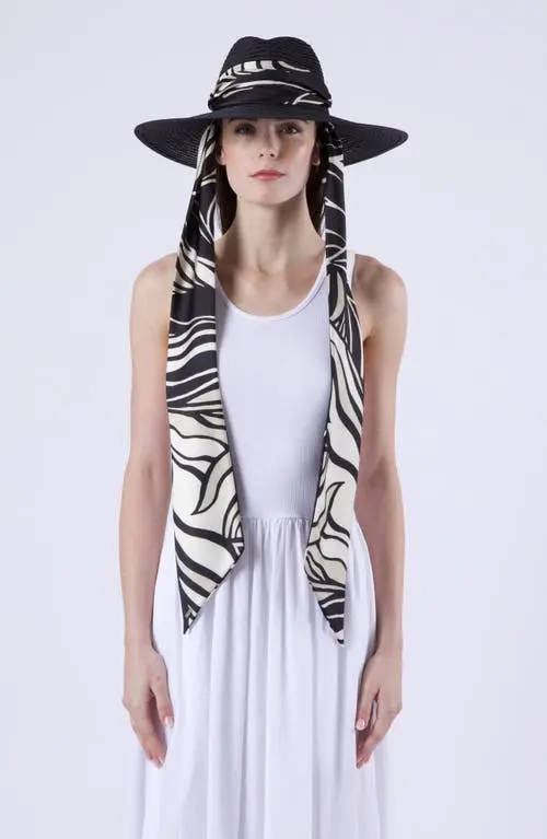 Eugenia Kim Cassidy Packable Straw Fedora With Scarf